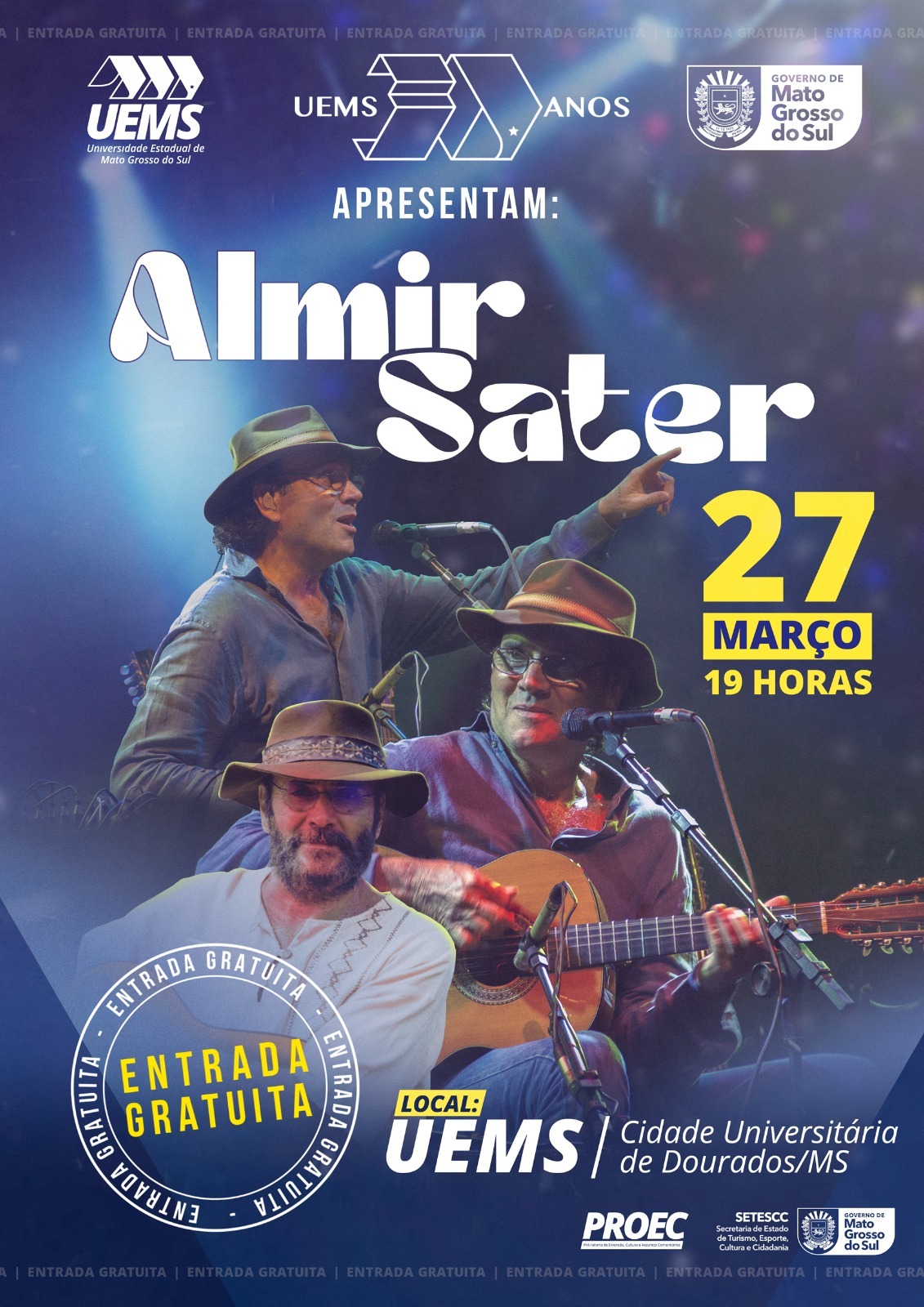 Governo do Estado traz show de Almir Sater a Dourados para celebrar os ...